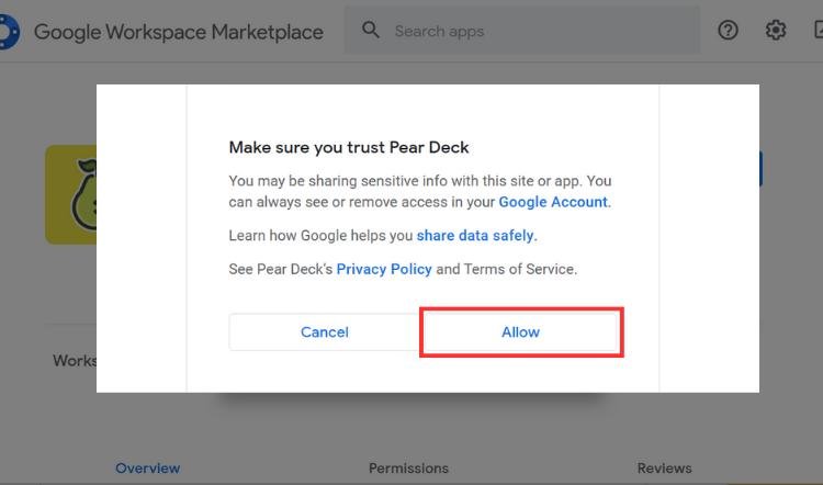 Tutorial Menginstal Pear Deck Extension for Google Slide